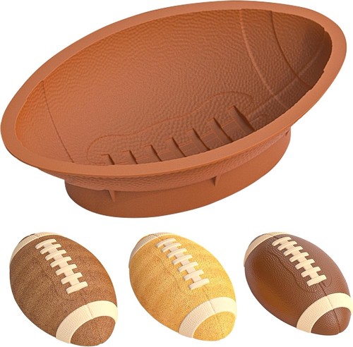 Large 3D Football Cake Mold, Silicone Cake Pans for Baking, Football ...