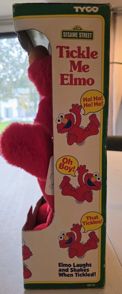 1996 Tyco Tickle Me Elmo Sesame Street CTW • In Box • TRY ME Tag ...