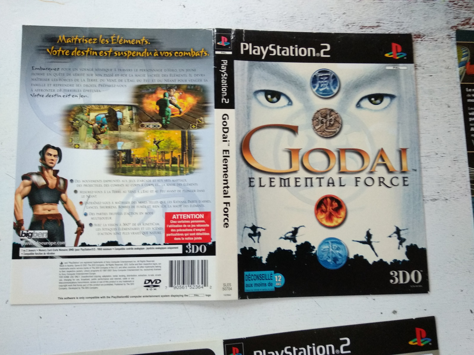 Godai Elemental Force PlayStation 2 PAL - Prix - Photo - Présentation