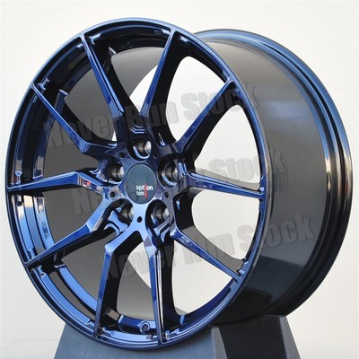 OPTION LAB R716 18x9.5 5x100 35 OFFSET MIDNIGHT BLUE 10 SPOKES SPORT ...