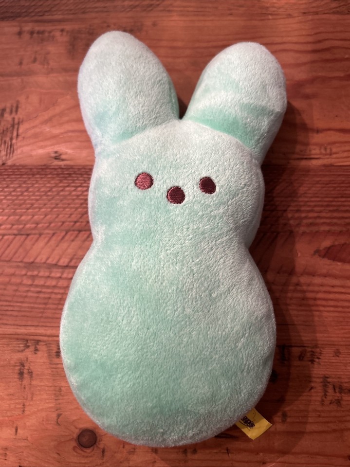 Peeps Bunny Rabbit Mint Green Plush Stuffed Animal Toy 9” Excellent ...