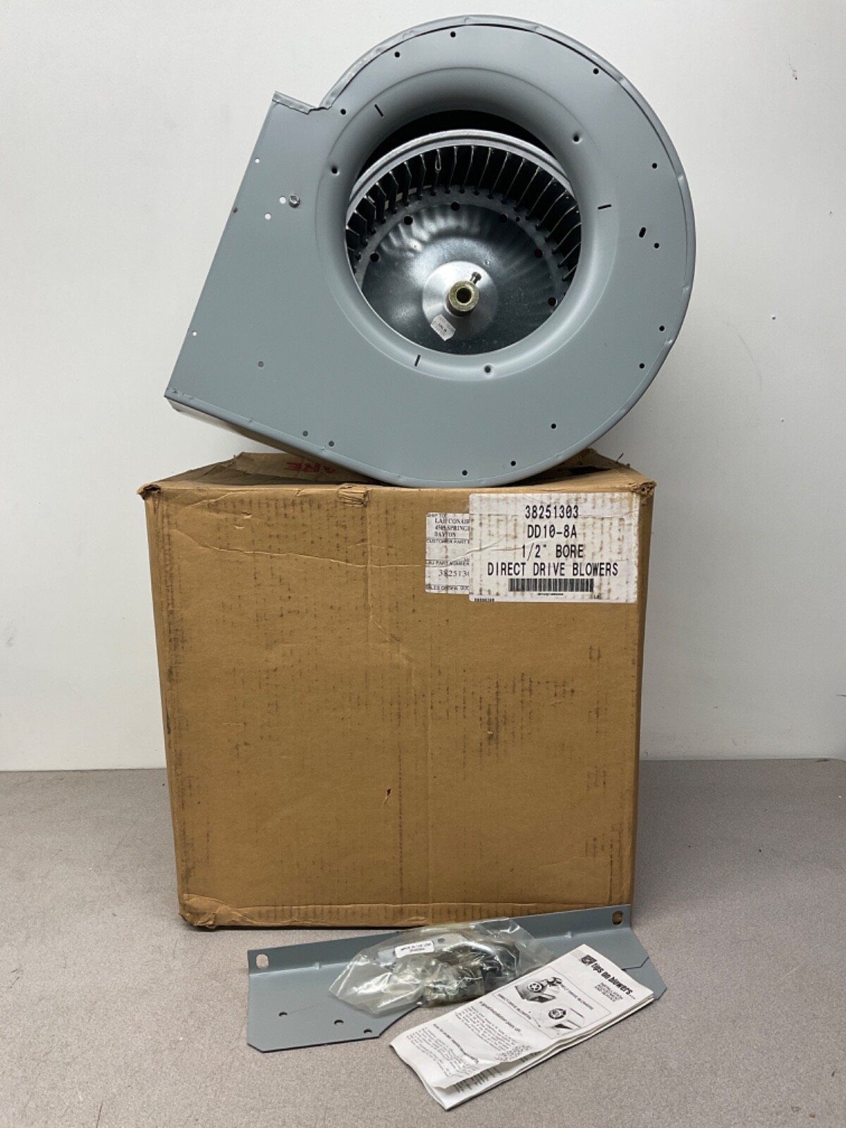 NEW LAU DD10-8A Direct Drive Blower Assembly; 1/2”Bore, 10-1/2” x 11-1/ ...