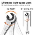 Brake Line Wrench Set, 10-17mm, Ratcheting Open-end for Nuts on Fuel ...