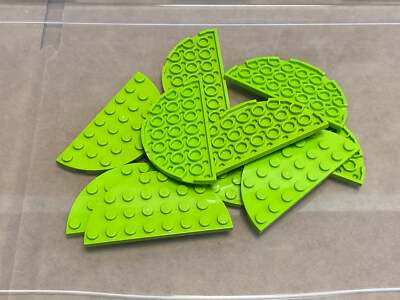 LEGO Parts - Lime Plate, Round Half 4 x 8 - No 22888 - QTY 10 | eBay