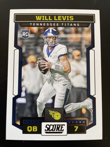 2023 Score Will Levis Rookie Card RC Tennessee Titans Kentucky Wildcats ...