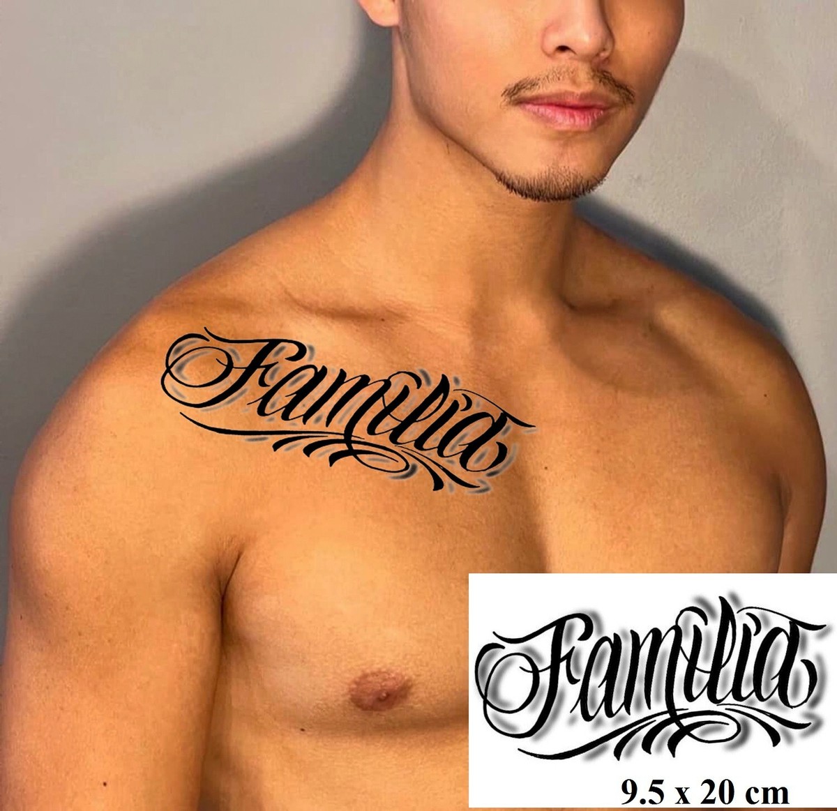 Negative Space Lettering Tattoo