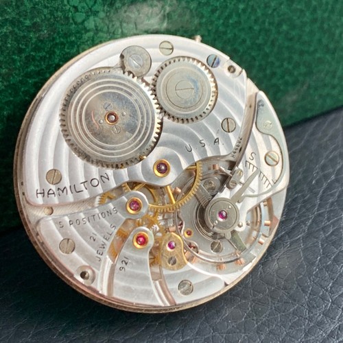 Hamilton Grade 921 10S 21 Jewels Open Face Pocket Watch Movement -PARTS ...