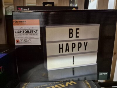 Drei Depot Deko Lampen Lichtobjekte Werbe Tafeln | eBay.de