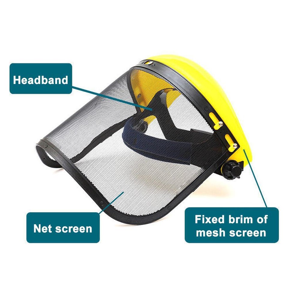 Garden Safety Mask Mesh Visior Face Protection Cutting Grass Mesh Visor ...