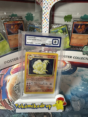 Pokémon TCG Ninetales Base Set 12/102 Holo Unlimited Holo Rare PG8 | eBay