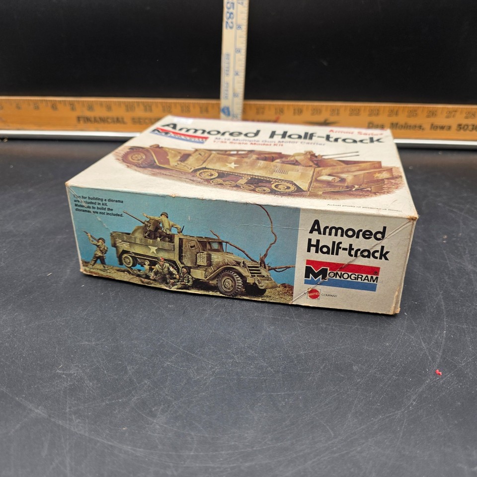 Vintage Monogram 1/35 Scale Armored Half-track Model Kit: Armor Series ...