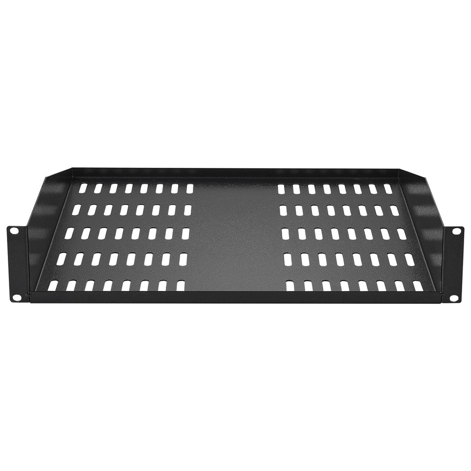 2U Server Rack Shelf 16"/406 mm Depth Vented Rack Mount Shelf with Tray ...