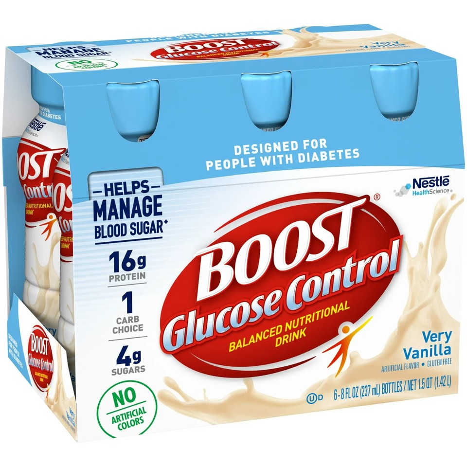 BOOST Glucose Control Nutritional Drink Protein Shakes, 8 fl oz, 6 Pack ...