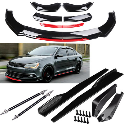 For VW Jetta MK6 MK7 Front Rear Bumper Lip Spoiler Splitter Body Kit ...