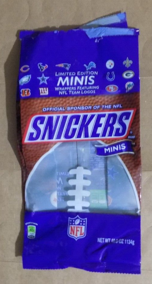 Mini Snickers NFL Logos on Packaging - FULL SET OF 32 TEAMS - With ...