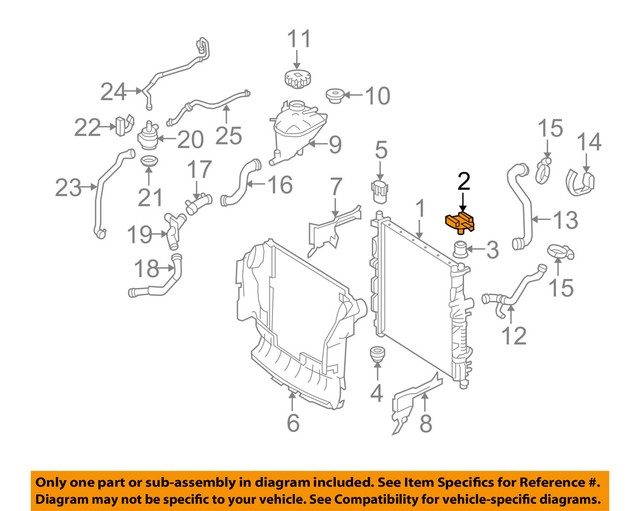 MERCEDES OEM 06-15 ML350 3.5L-V6-Radiator Clamp 2515040114 | eBay