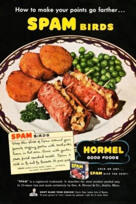 Vintage Spam 1944 WWII Ad Reproduction Print Advertising 17x12 | eBay
