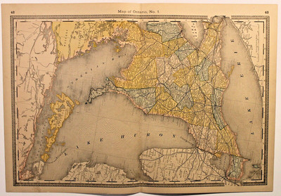 Pre-1900 - Canada Authentic Antique Map