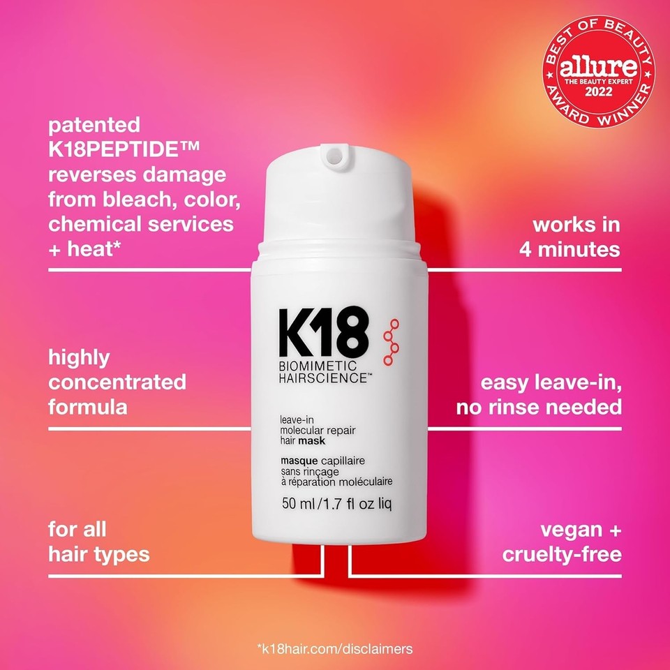 K18 Biomimetic Hairscience – 3 x 50ml | Professional Hair Repair ...