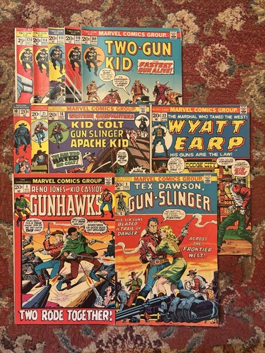 Marvel Westerns TEX DAWSON, GUNHAWKS, TWO-GUN KID & MORE Lot of 11 ...