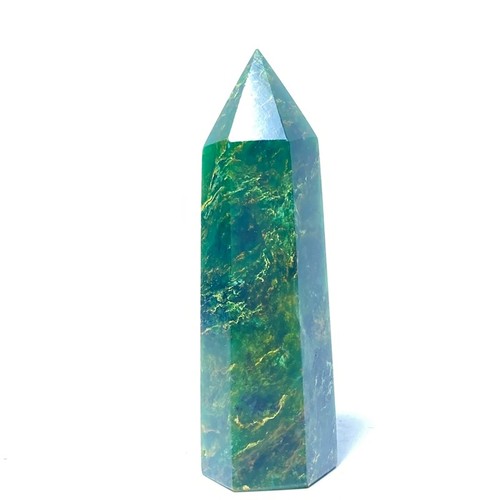 61g Natural Green Emerald Gemstone Carving Verdite Point Healing ...
