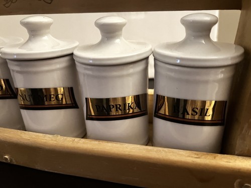 Vintage Culpeper Spice Rack with 6 Spice Jars | eBay