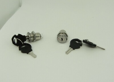 2x Pack 12mm Mini Lock Power Switch w Security Key On Off 3A 250V ...