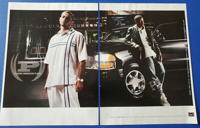 2003 - 2 PAGE PRINT AD - PHAT FARM CLOTHING AD...NYC HIP HOP GENERATION ...
