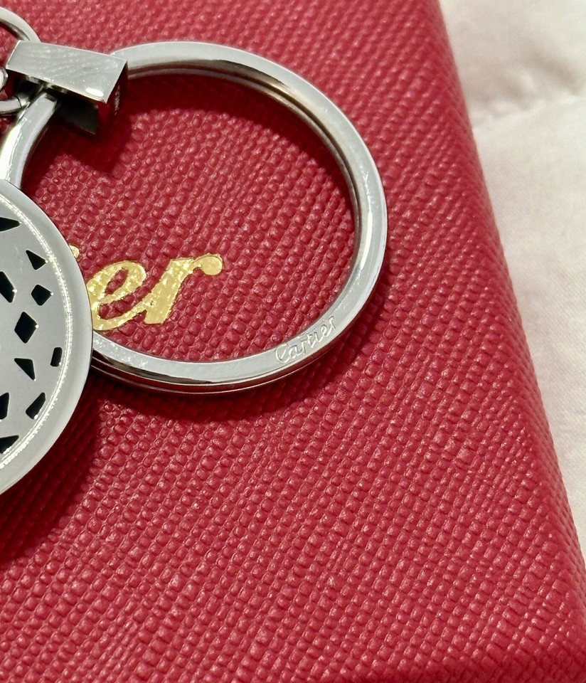 Cartier Keychain Panthere Motif Silver Keyring | eBay