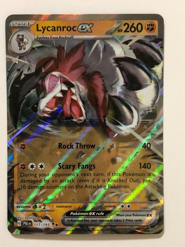 Pokemon Card Paldea Evolved Lycanroc EX 117/193 NM | eBay