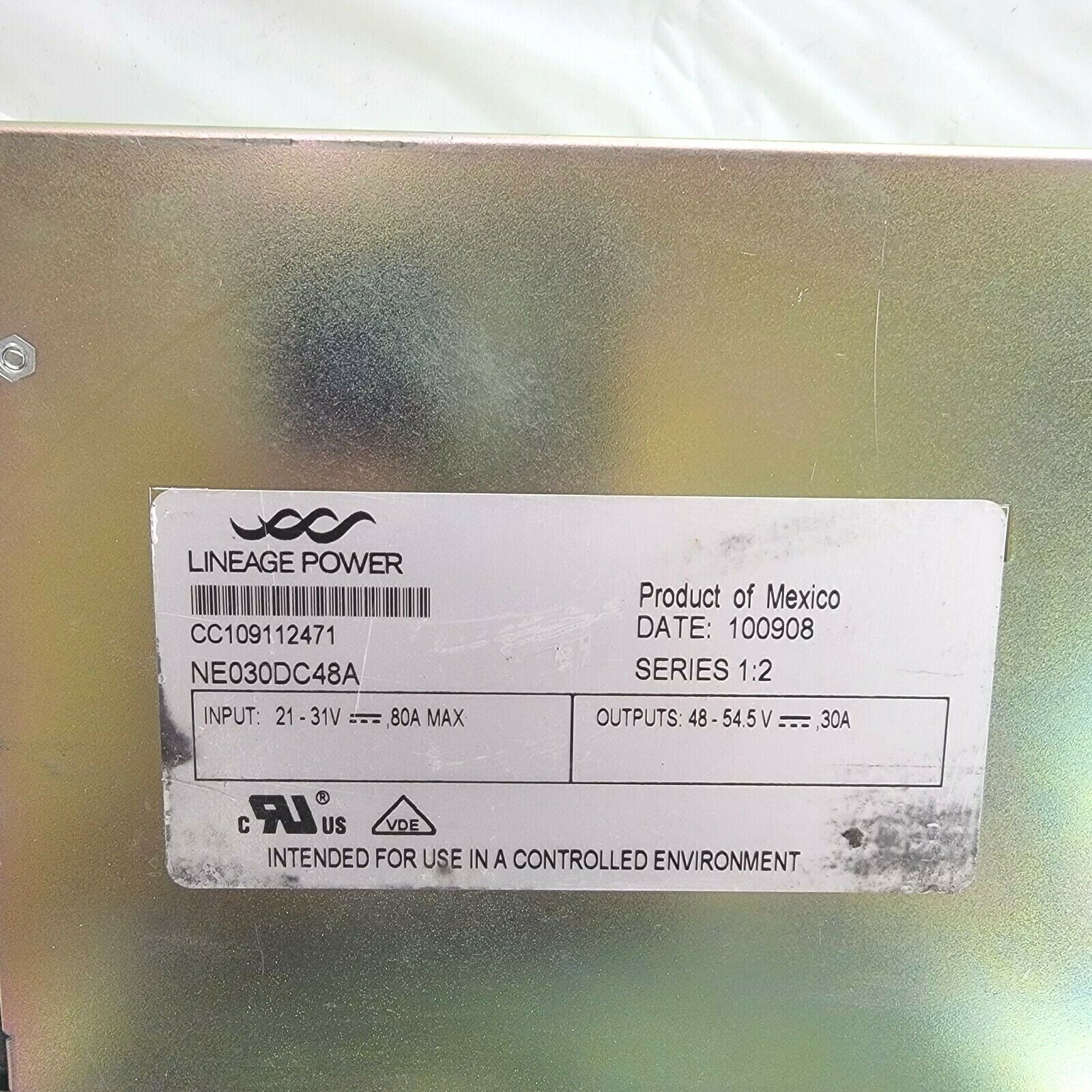 LINEAGE POWER INFINITY NE030DC48A PBP3D30CAA DC 48V 30A RECTIFIER ...
