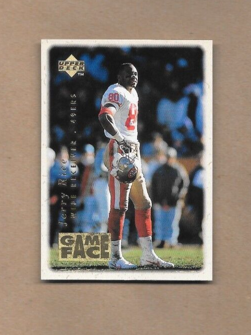 1996 Upper Deck Jerry Rice Game Face Insert Card #GF3 Hall of Fame ...