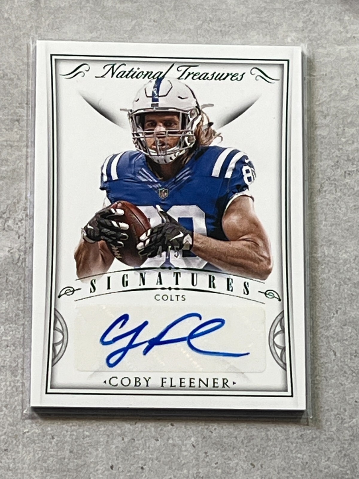 2015 National Treasures Coby Fleener SP Green Auto /5 #SIG-CF ...