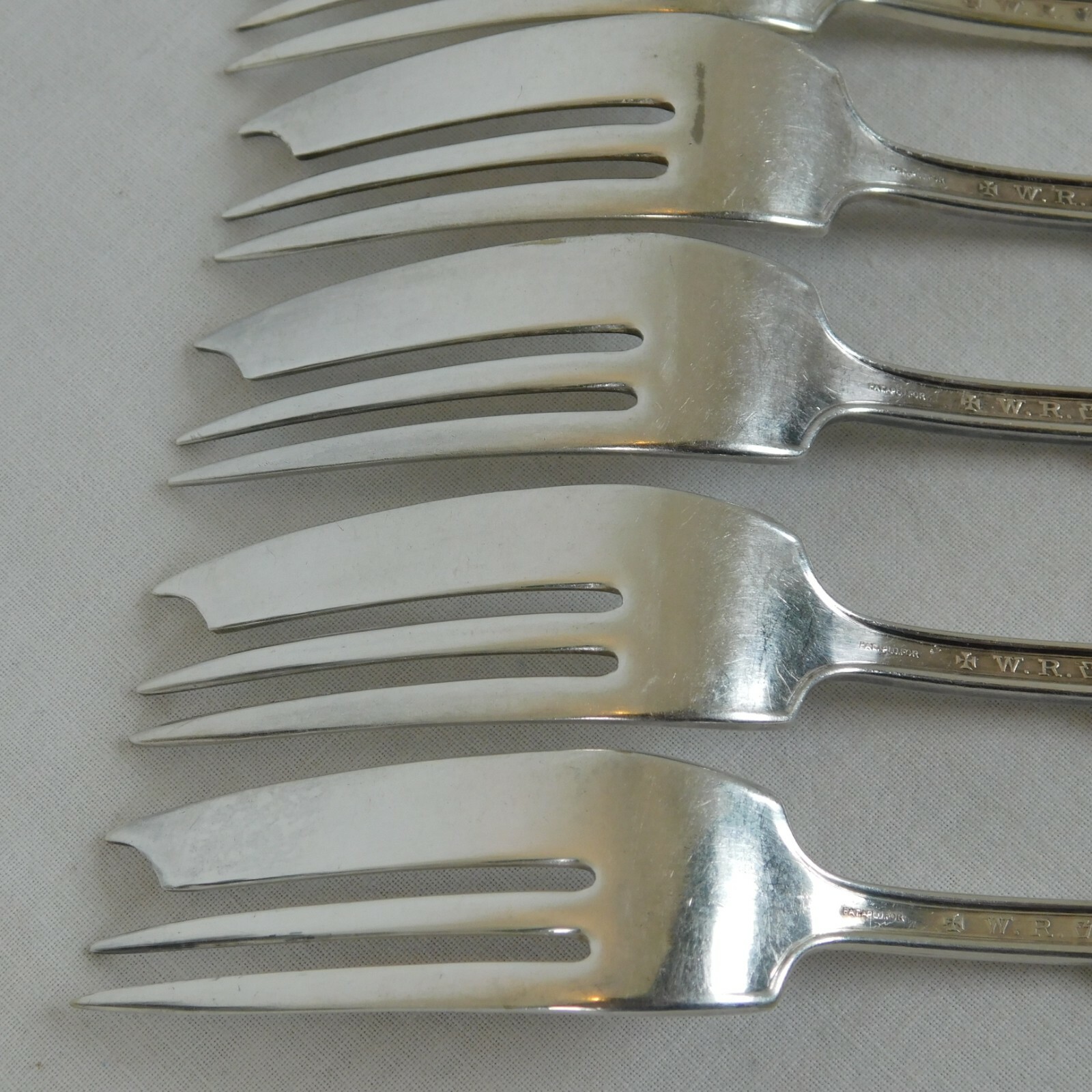 Irving Silverplate Pie Pastry Fork Set of 6 Oneida Keystone 1916 ...