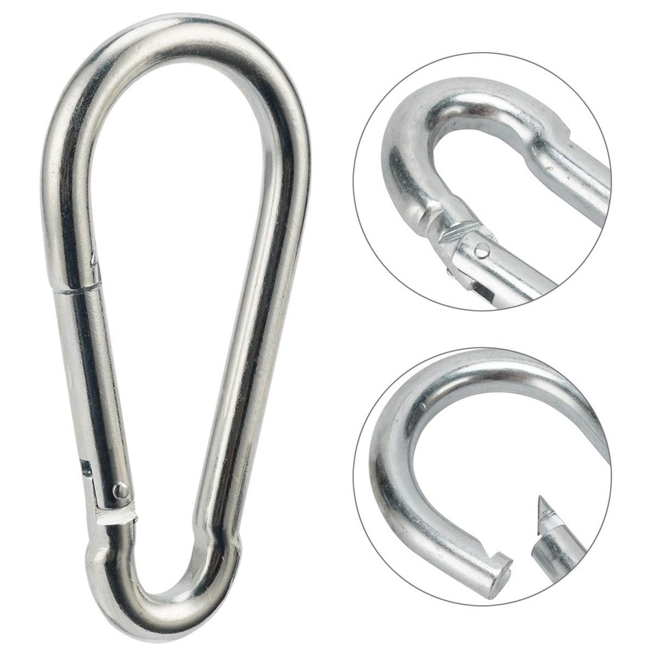 Big Carabiner Clip Heavy Duty Spring Snap Hook 6.3 Inch Steel Clip Link ...