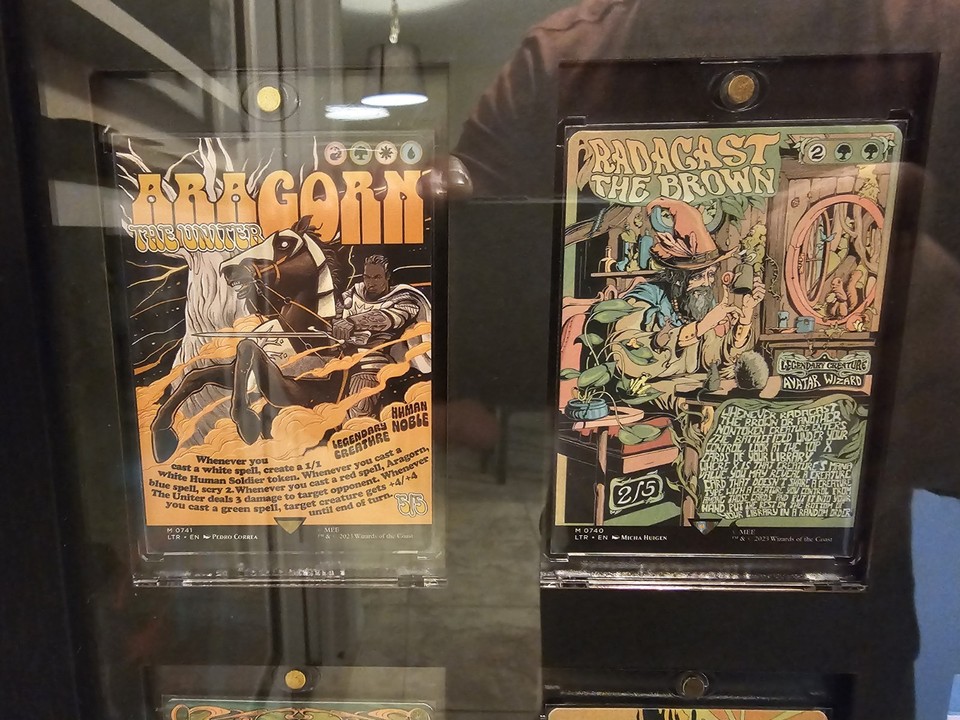 Lord Of The Rings MTG COMPLETE Poster Art Cards In Frame 20 of 20 foil ...