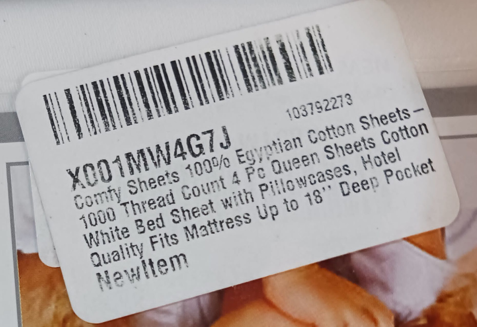 Comfy Sheets Egyptian Cotton 1000-TC Queen Sheets 4 Piece Set - White ...