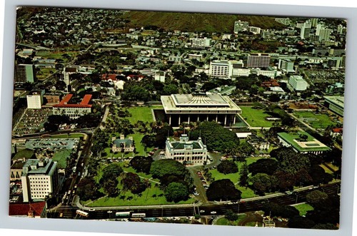 Honolulu, HI-Hawaii, Aerial View, Palace Square, Vintage Postcard | eBay
