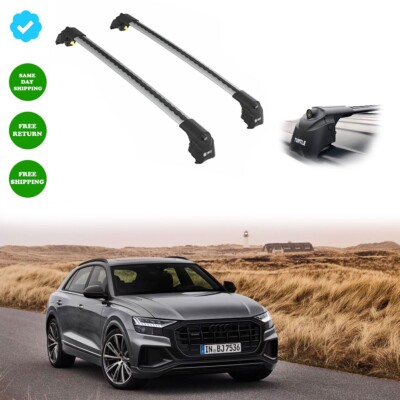 Audi Q7 4M 2016-2023 Fit Silver Roof Rack Roof Bars Pair Cross bars ...