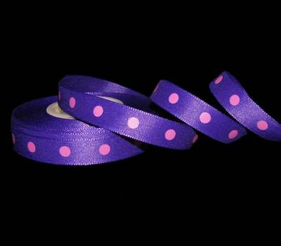 5 Yards Purple Pink Polka Pot Dot Narrow Ribbon 1/2"W | eBay