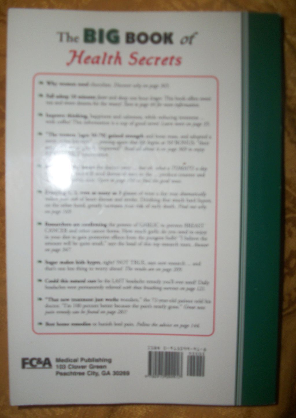 Big Book of Health Tips by FC and A Publishing Staff (2000, Trade ...