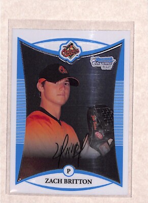 2008 Bowman Chrome BCP168 Zach Britton 1st Prospects RC NM | eBay