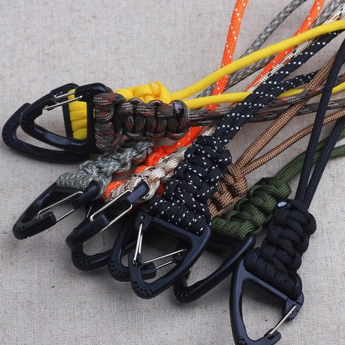 High Strength Key Ring Parachute Cord Paracord Keychain Lanyard ...