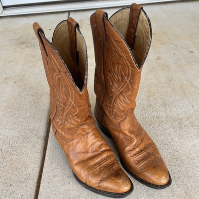 Vintage Justin Boots Mens size 9 1/2 E #1632 Cowboy Biker Grunge ...