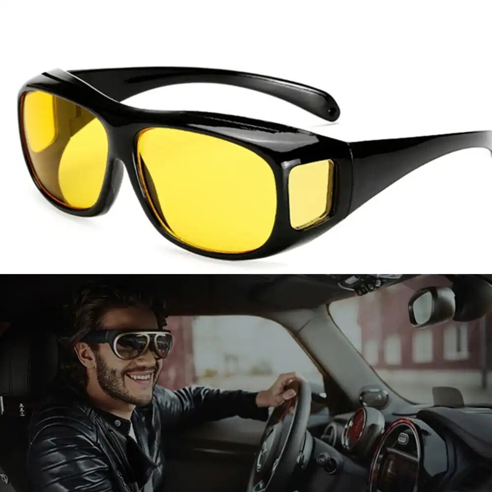 Night Driving Glasses HD Anti Glare Vision Polarized Yellow Lens Tinted ...