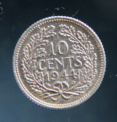 Netherlands Nederland 10 Cents Silver coin 1944 | eBay