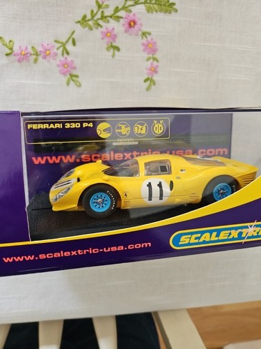 C2787 SCALEXTRIC STUNNING YELLOW FERRARI 330 P4 1/32 SCALE SLOT CAR ...