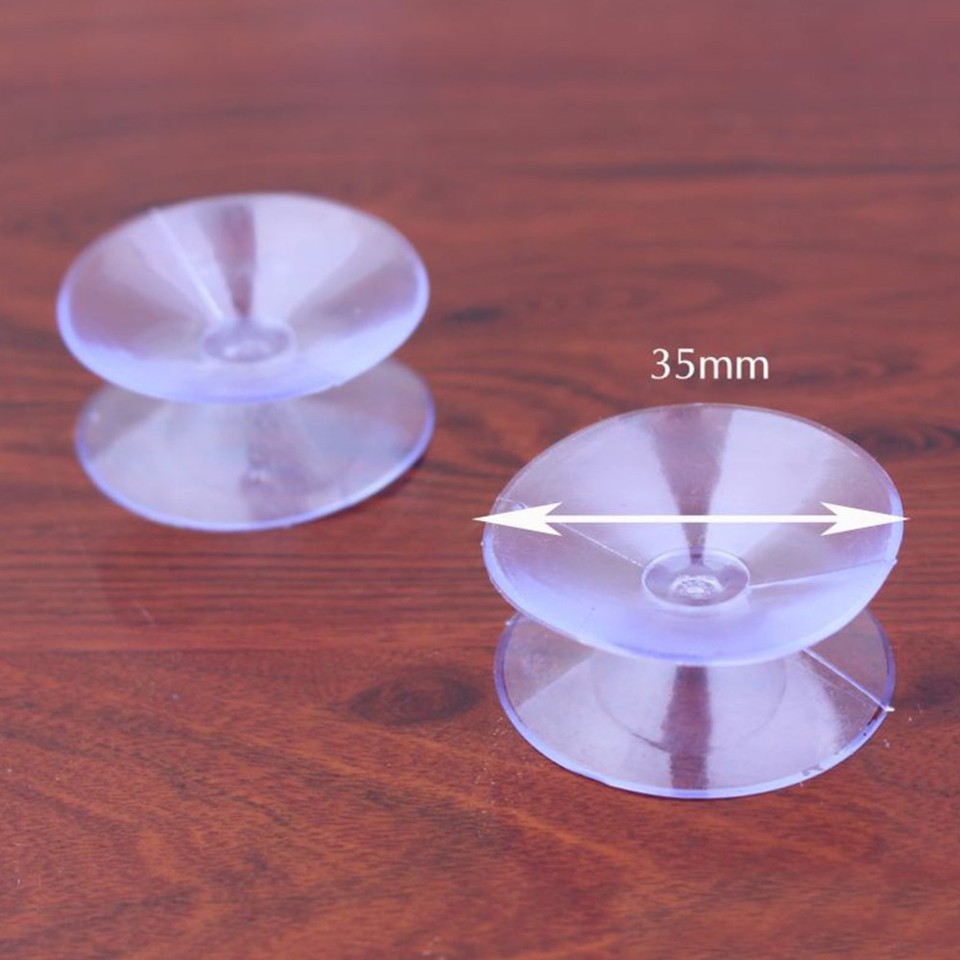 50 Pcs Double-sided Suction Cup Transparent Sucker Stick Rubber Pads | eBay