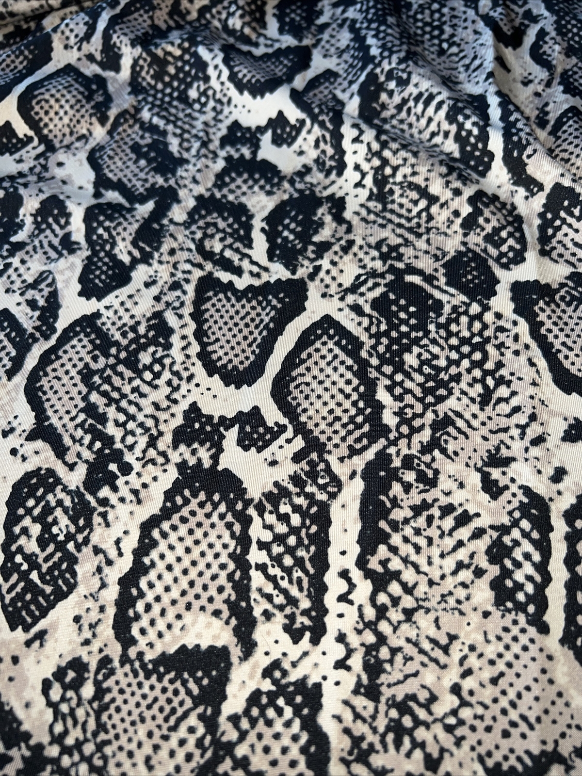 LuLaRoe Riley Empire Waist Midi Dress 2X 22/24 Tan Black Snakeskin ...