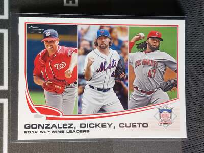 Gio Gonzalez R.A. Dickey Johnny Cueto 2013 Topps Wins Leaders #287 | eBay